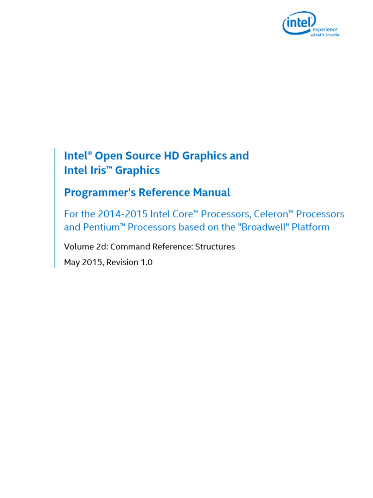 Intel GFX PRM Osrc BDW Vol02d Commandreference Structures 0 | PDF | 64 Bit Computing | Pointer ...