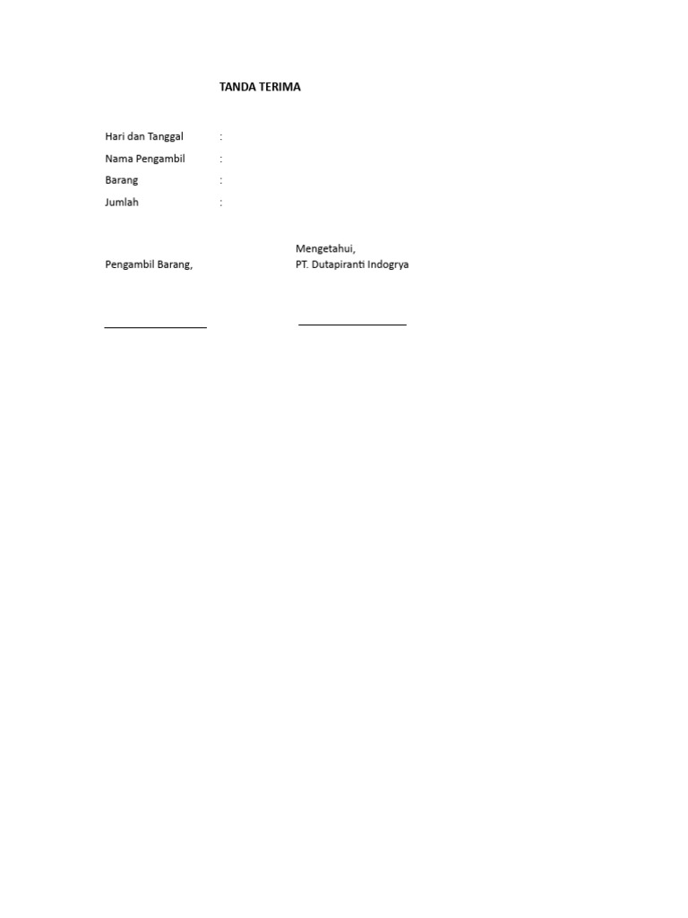 Tanda Terima Solar | PDF