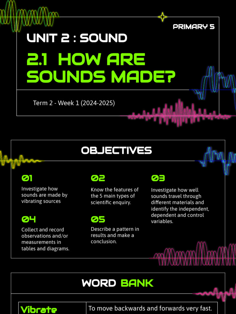 2.1-2.2 How Are Sounds Made - , Volume and Pitch. | PDF | Sound | Waves