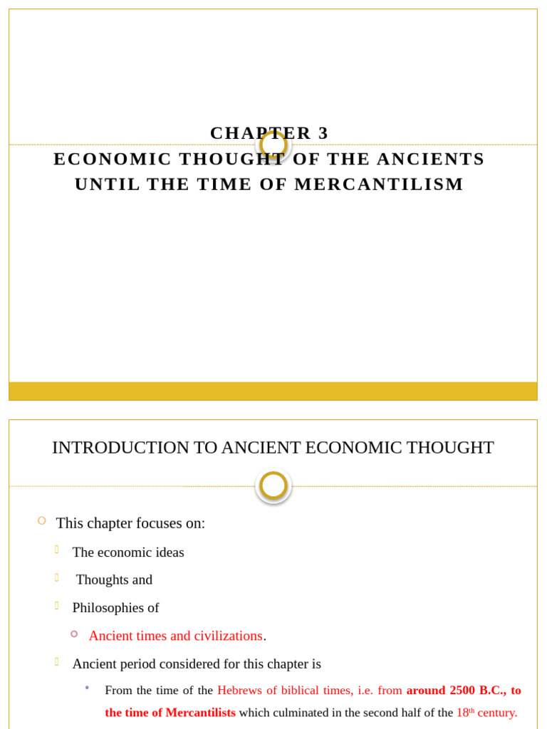 CH 3 - Ancient Economic Thought Until Mercantalism | PDF | Value ...