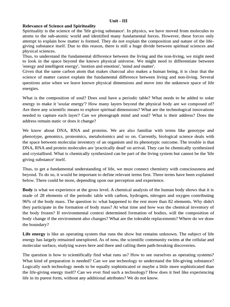 Unit III ITK | PDF | Ayurveda | Kundalini