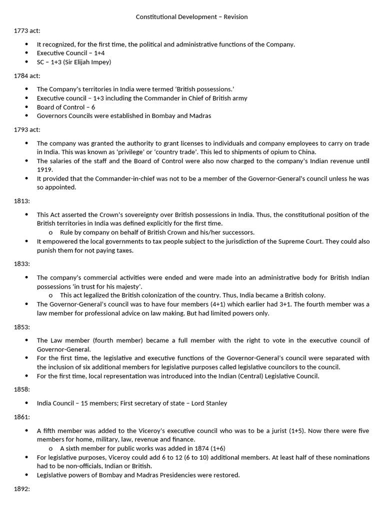 Constitutional Development | PDF | British Empire | The Crown