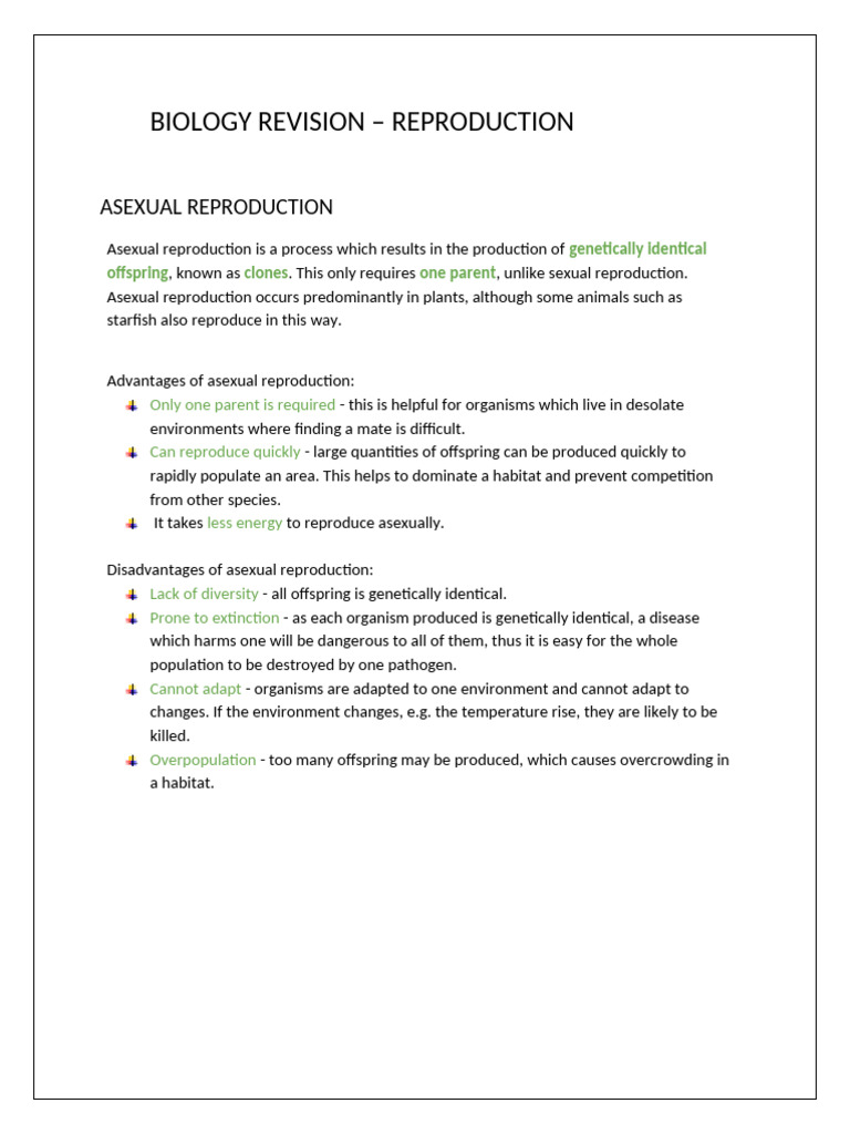 BIOLOGY REVISION | PDF | Sexual Reproduction | Pollination