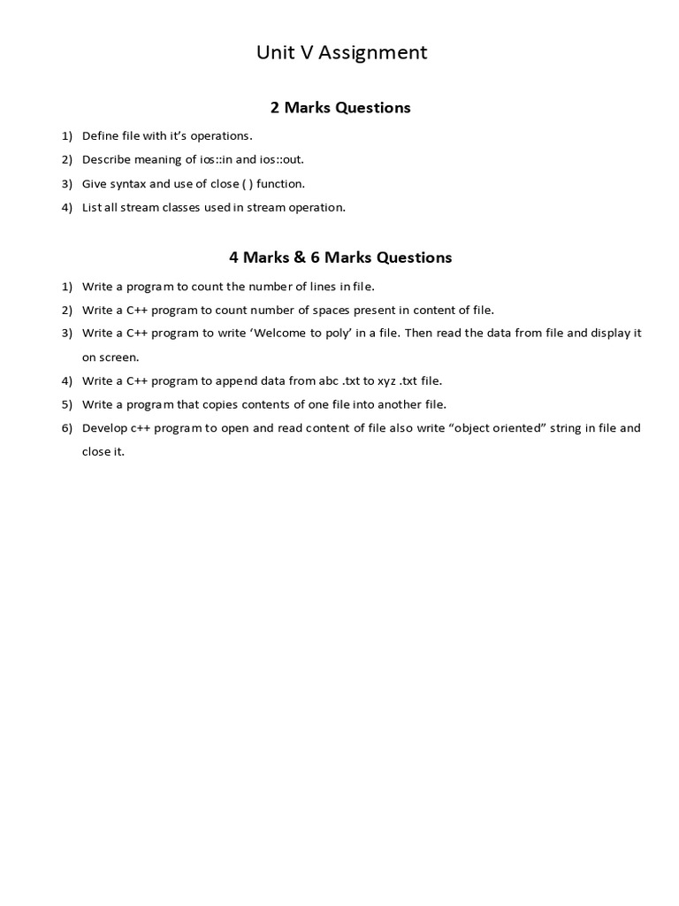 Unit V Assignment CO3K 2024 | PDF | Teaching Methods & Materials