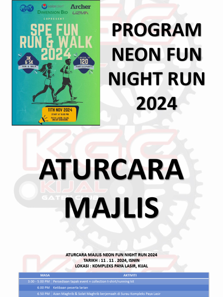Tentatif Program Neon Night Run 2024 | PDF