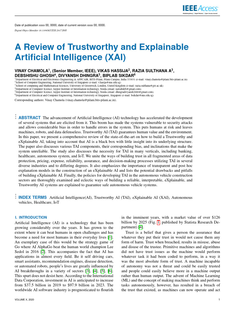 A Review of Trustworthy and Explainable Artificial | PDF | Artificial Intelligence ...