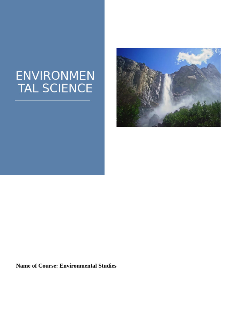 Environmental Studies Course Guide | PDF | Natural Environment ...