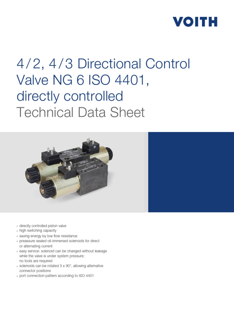 4 / 2, 4 / 3 Directional Control Valve NG 6 ISO 4401, Directly ...