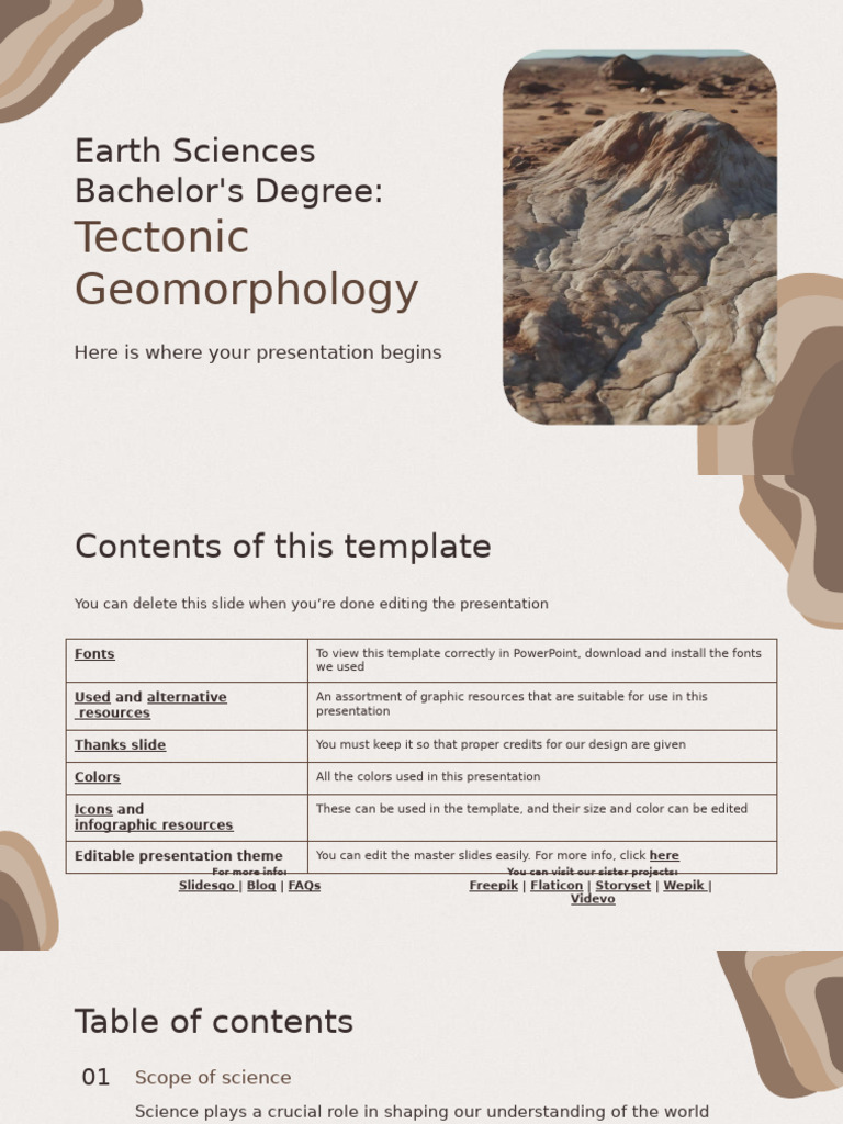Earth Sciences Bachelor's Degree - Tectonic Geomorphology by Slidesgo ...