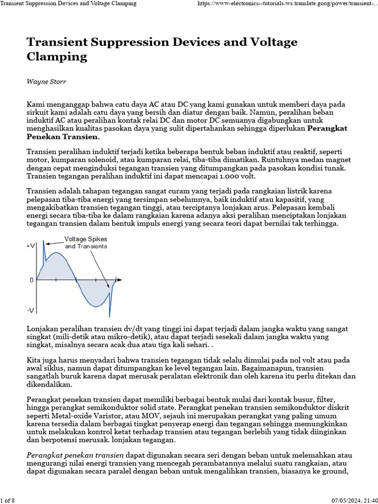 Transient Suppression Devices | PDF | Sains & Matematika