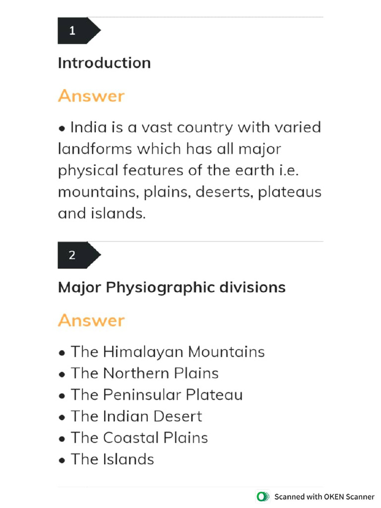 Physical Features of India | PDF