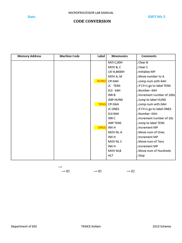 Mupi Lab Manual - Exp-5 | PDF | Assembly Language | Computing Mupi Lab Manual - Exp-5 | PDF | Assembly Language | Computing