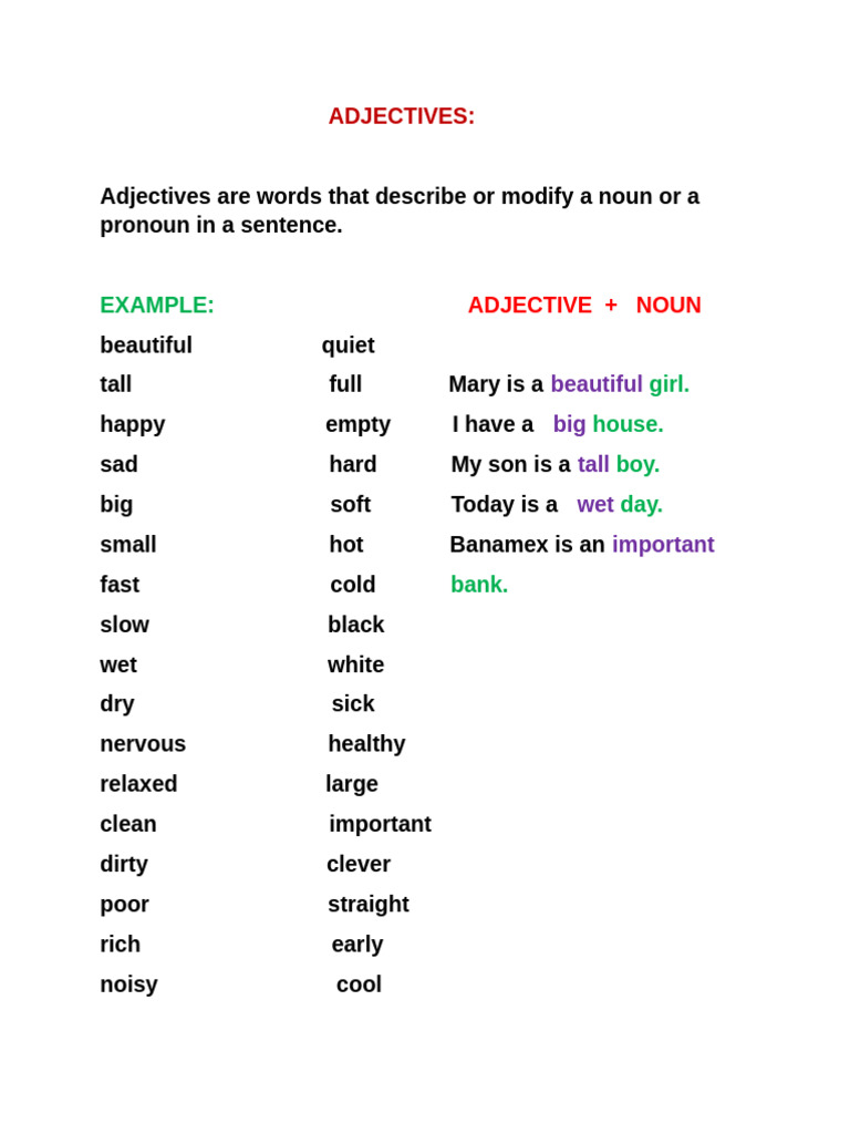 Adjectives | PDF