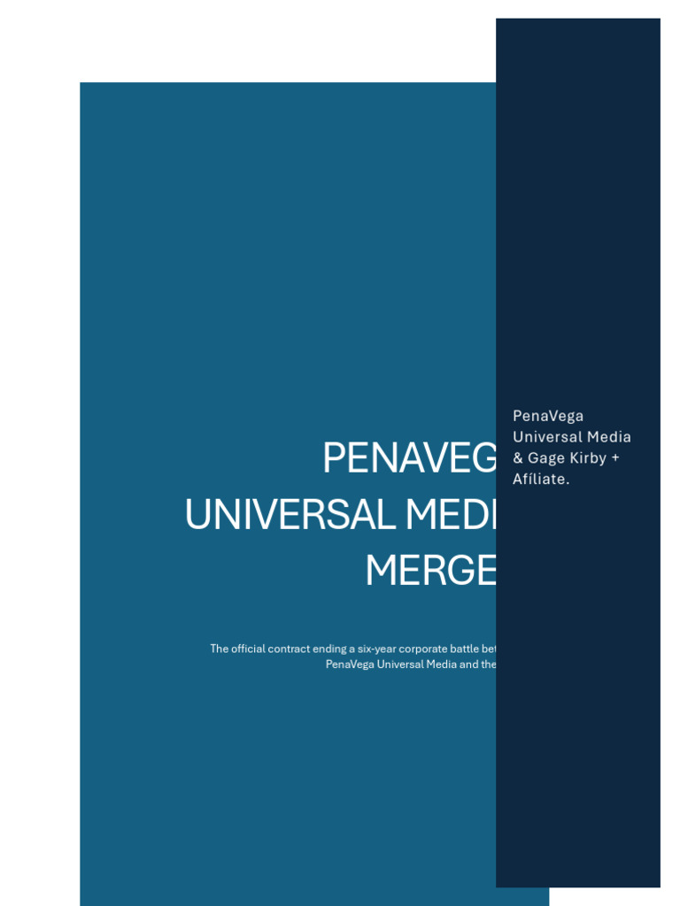 Peace Contract Between PenaVega Universal Media & Gage Kirby/GKC Organization | PDF | Laptop ...