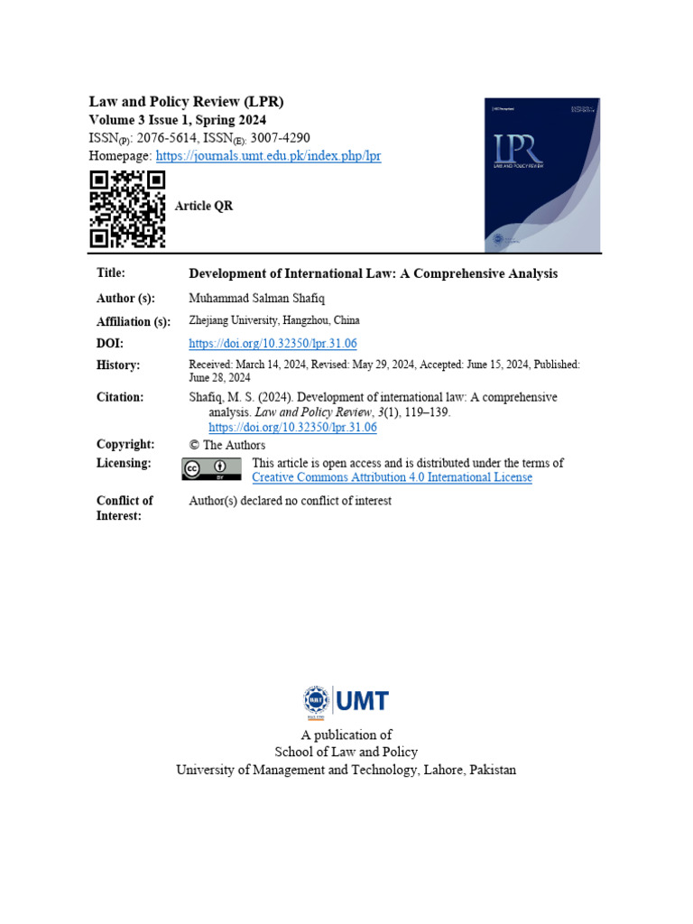 Development of International Law: A Comprehensive Analysis | PDF ...