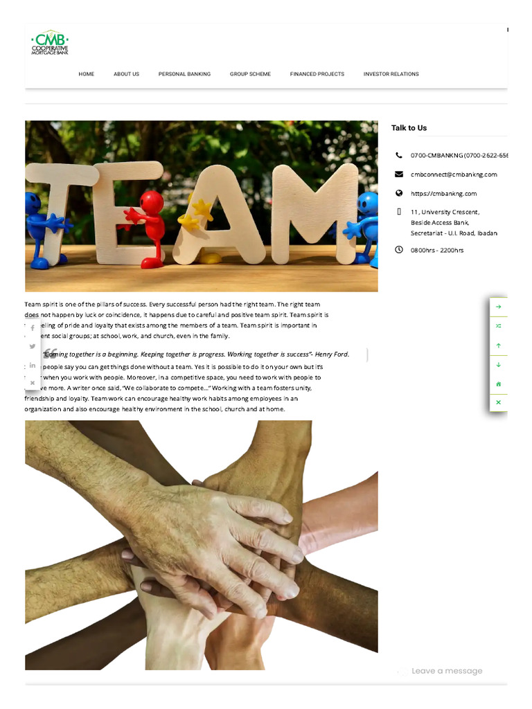 Enhancing Team Spirit for Success | PDF | Team Building | Business