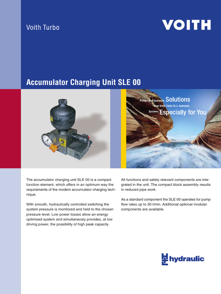 Accumulator Charging Unit SLE 00 | PDF | Pump | Gas Technologies