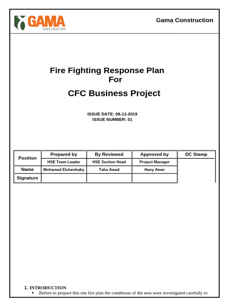 Fire Fighting Response | PDF | Firefighting | Emergency