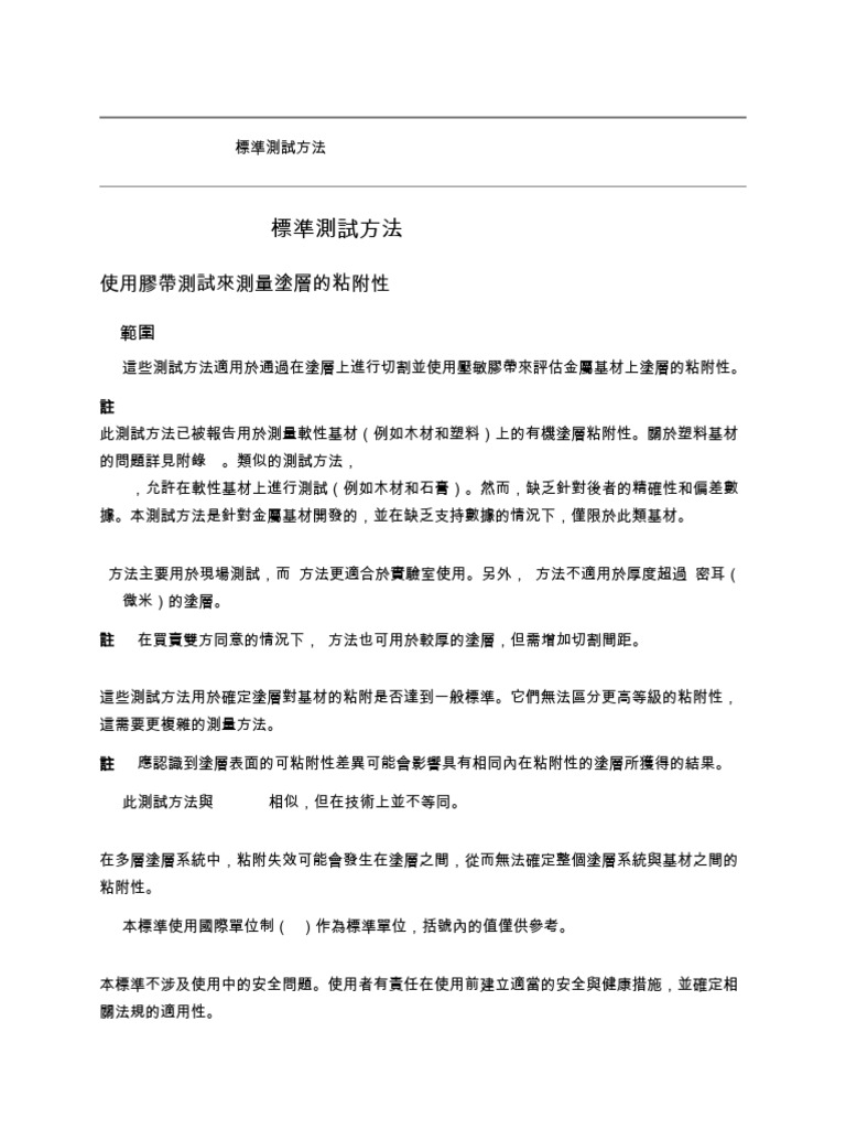 ASTM D3359-09 標準測試方法 | PDF