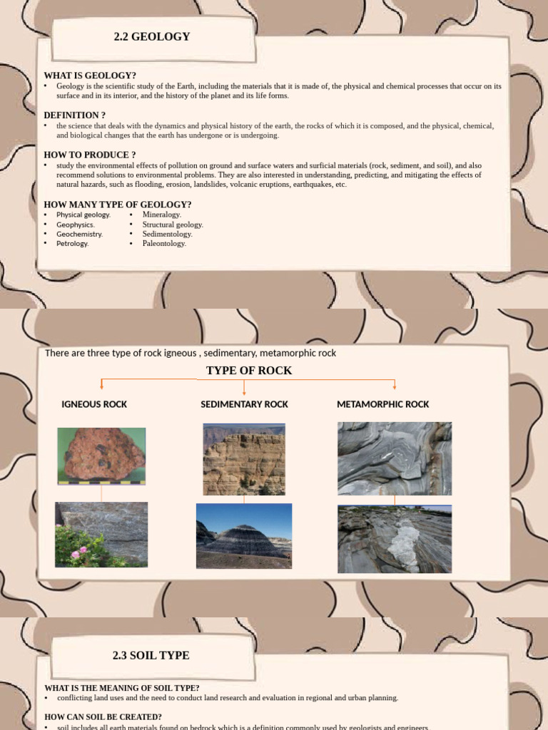 Geology and Soil Type | PDF | Geology | Rock (Geology)