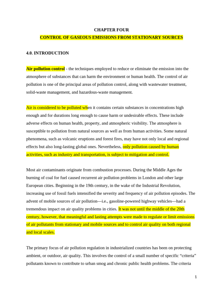 Gaseous Emission Control Techniques | PDF | Air Pollution | Combustion