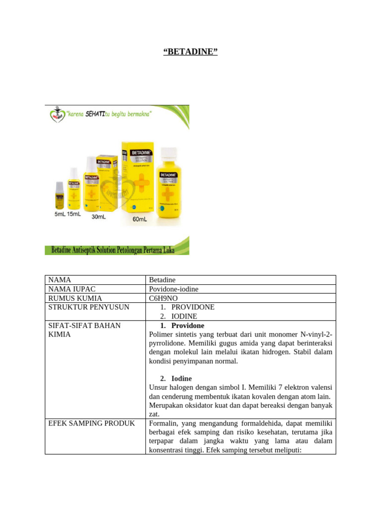 BETADINE | PDF