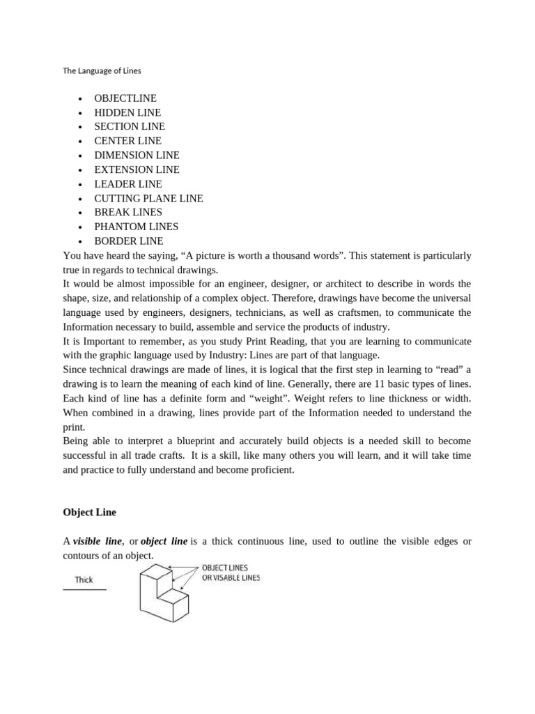 The Language of Lines | PDF | Technical Drawing | Drawing