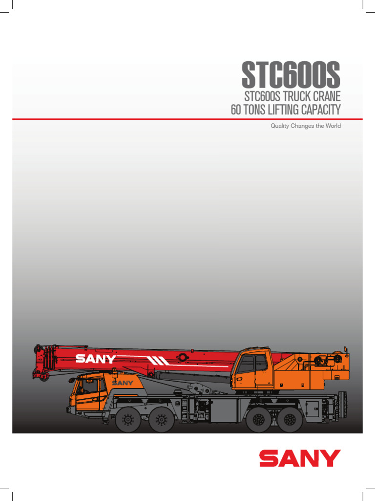 Sany Stc600s 60 Ton Truck Crane | PDF | Crane (Machine) | Truck