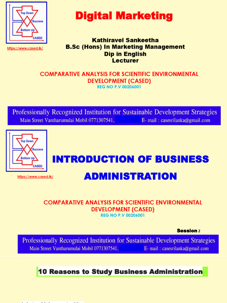 Dig Mark Business Administration 30.08.24 | PDF | Academic Degree | Salary