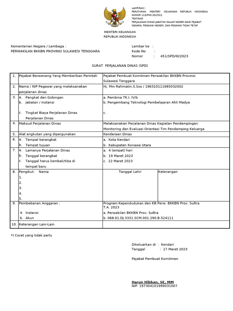 SPPD Format Baru | PDF