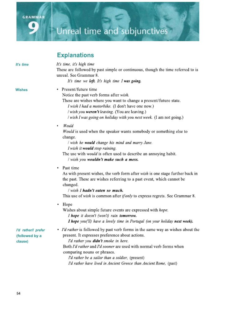 Unreal Time and Subjuctives | PDF