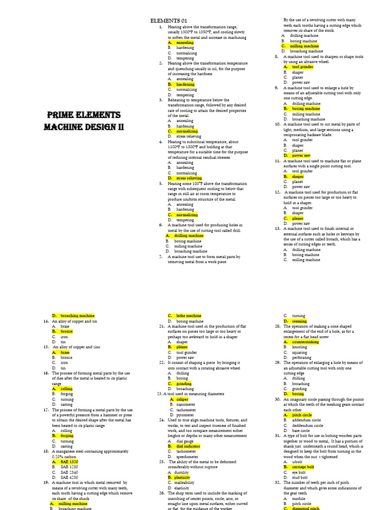 MDSP Elements | PDF | Gear | Construction