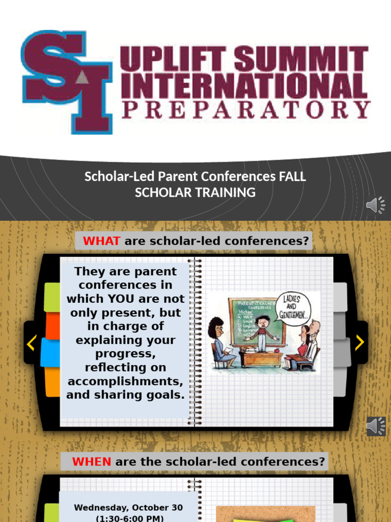 Scholar-Led Parent Conferences Guide | PDF | Behavior Modification