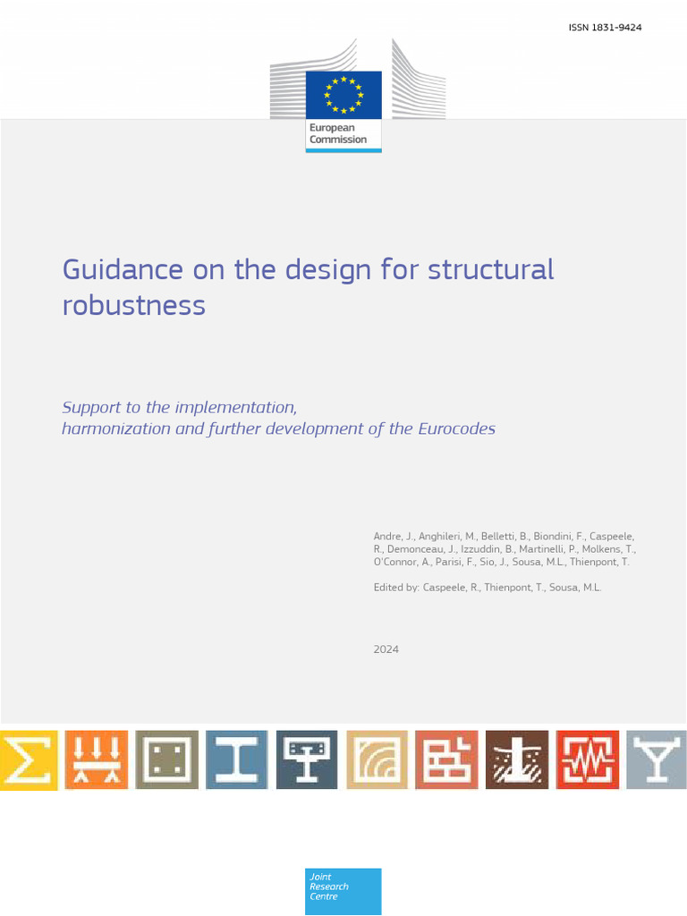 2024 - JRC-Guidance On The Design For Structural Robustness | PDF | Reliability Engineering ...