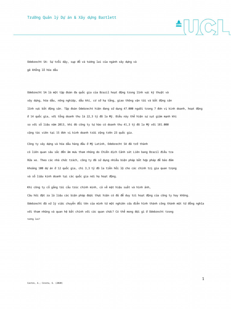 Odebrecht Case Study | PDF