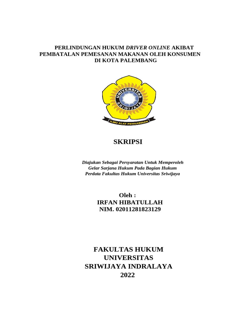 Contoh Skripsi Hukum 1 | PDF