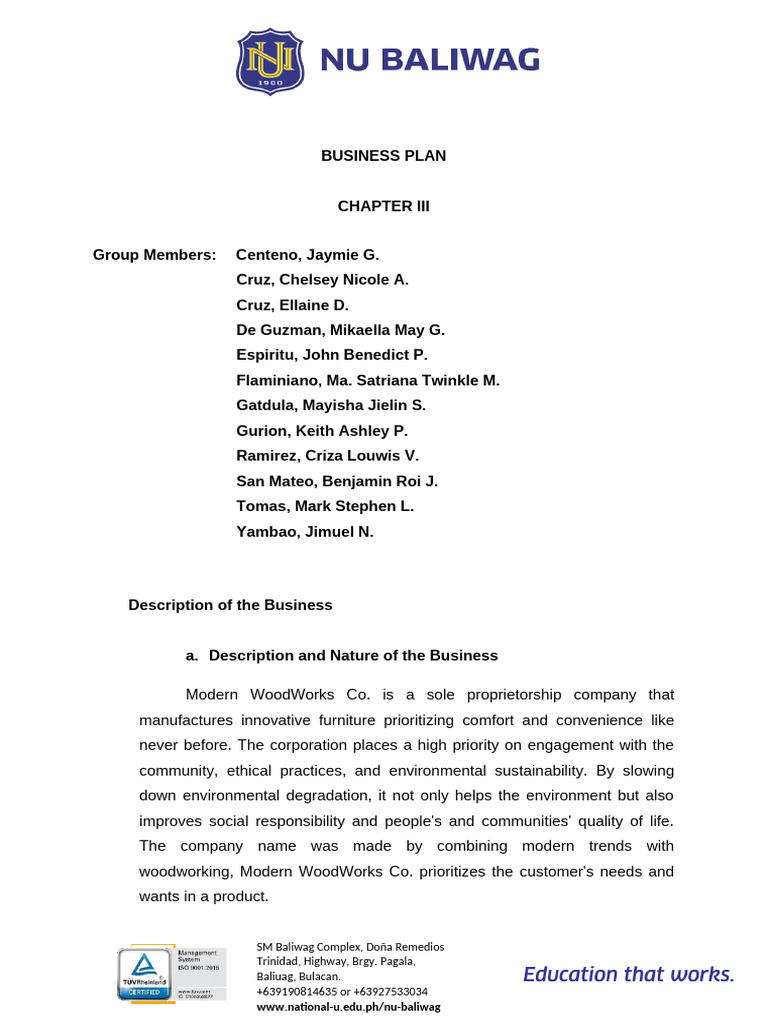 Business-Plan-Chapter-3 2 | PDF | Economies | Natural Environment