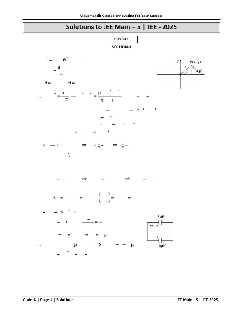 2025-JEE Main - 5 - Solutions - 14 September 2024 | PDF | Chemistry ...