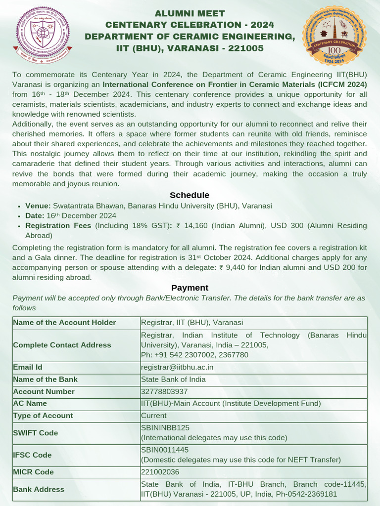 Alumni Invitation | PDF | Payments | Money