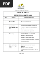 Lesson Plan - French A1 & A2 | PDF | Grammatical Tense | Verb