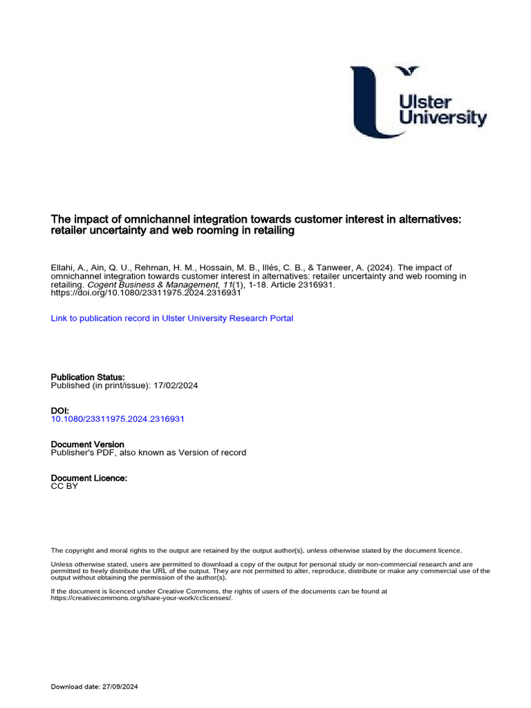Research Paper 3 | PDF | Survey Methodology | Retail