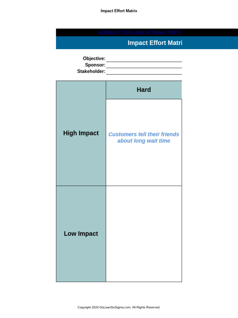 Impact Effort Matrix GLSS v4 | PDF | Finance & Money Management