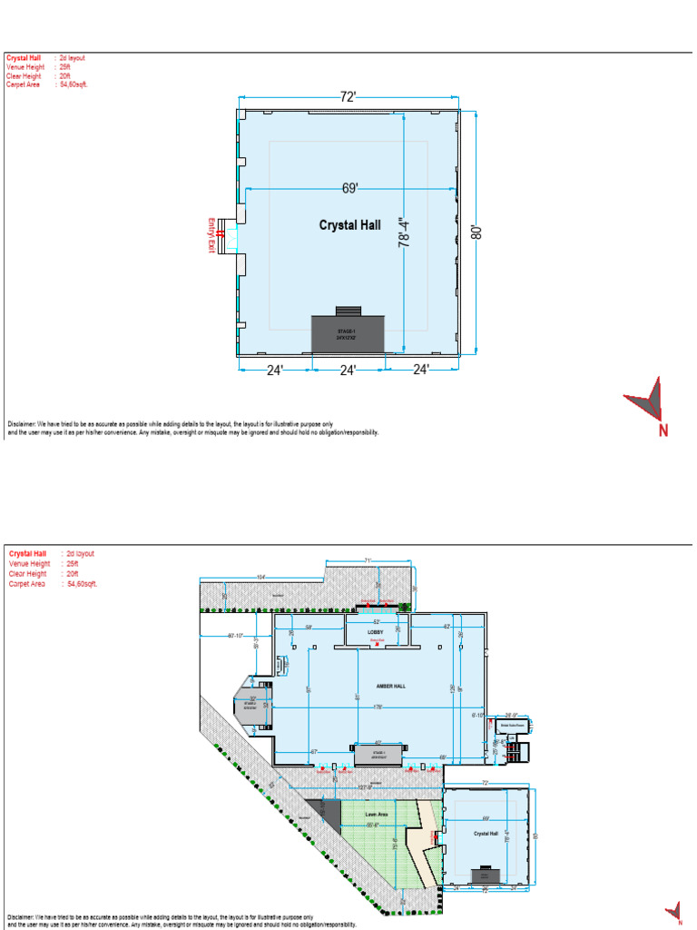 Crystal Hall Layout Specifications | PDF