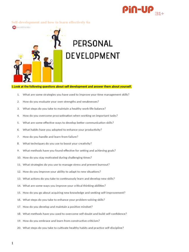 Effective Self-Development Strategies | PDF | Personal Development ...