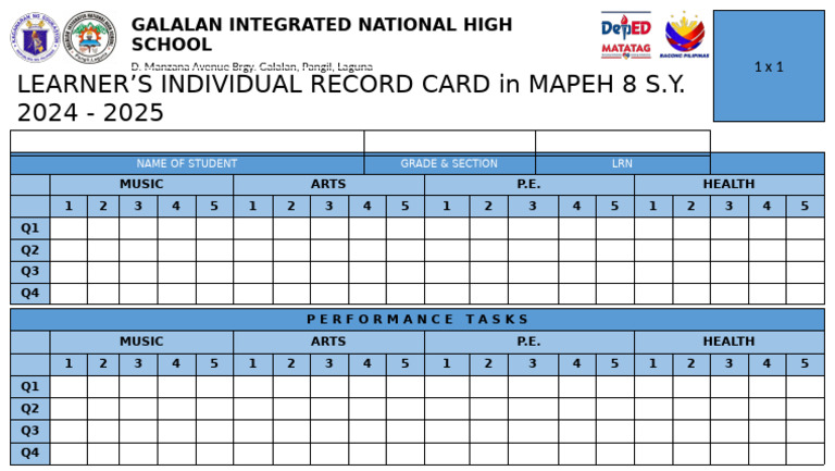 Individual Class Record | PDF