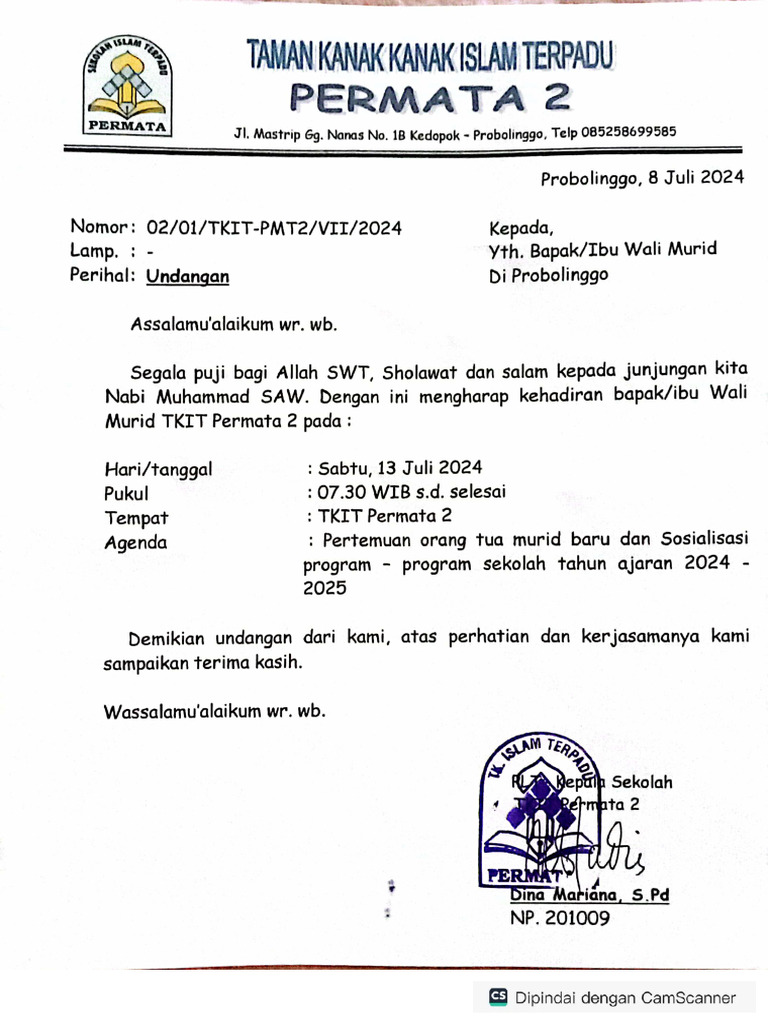 Undangan Parenting 24-25 | PDF