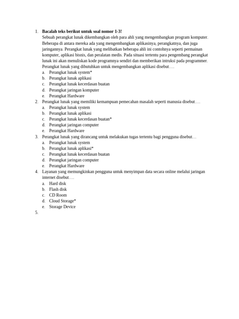 Soal DPK X PPLG Asts | PDF