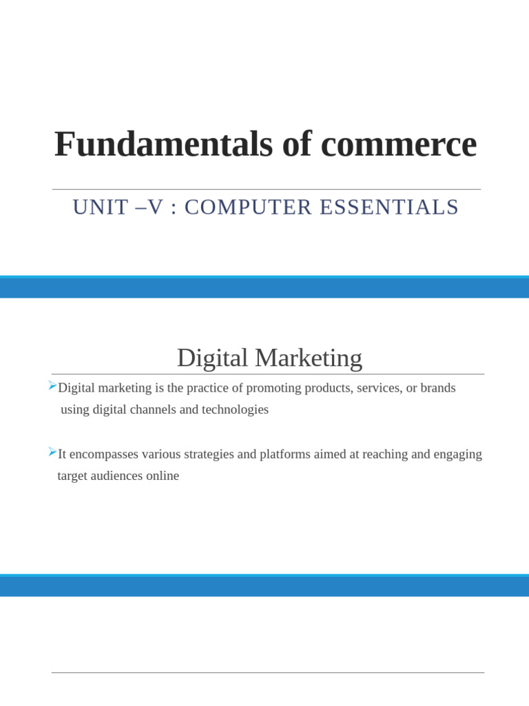 Digital Marketing Fundamentals Explained | PDF | Business