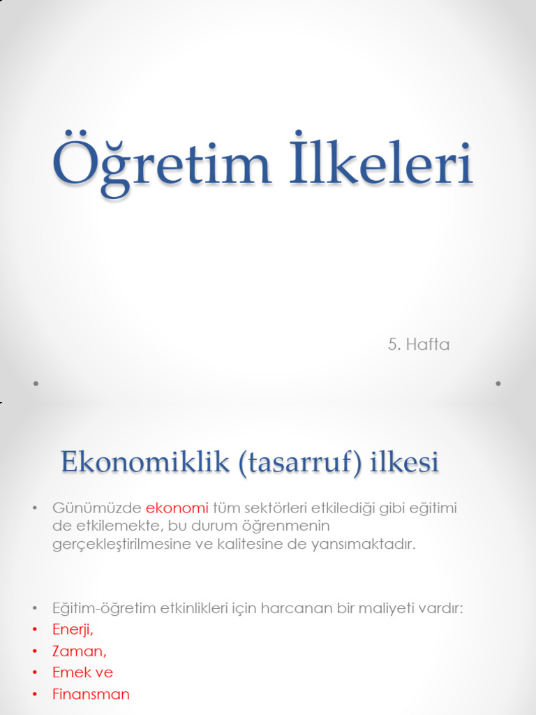 HAFTA Öğretim İlkeleri | PDF