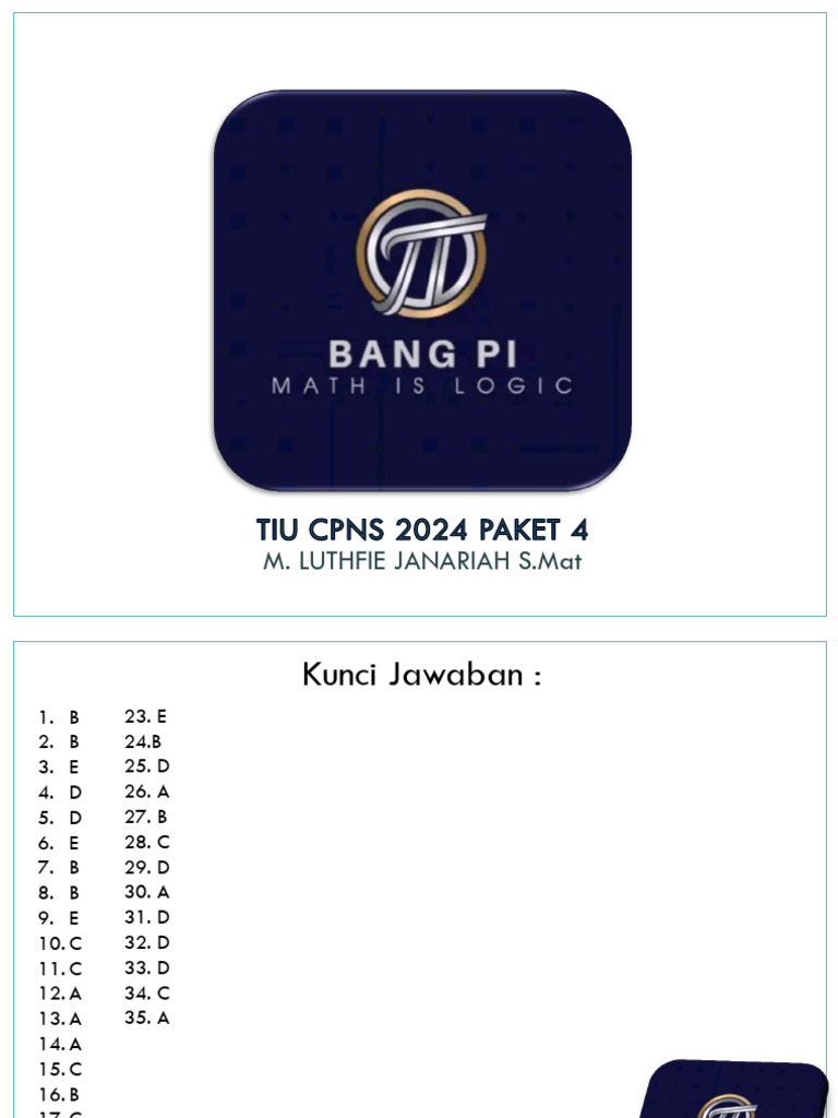 TRY OUT TIU CPNS 2024 Paket 4-1 - Diedit | PDF